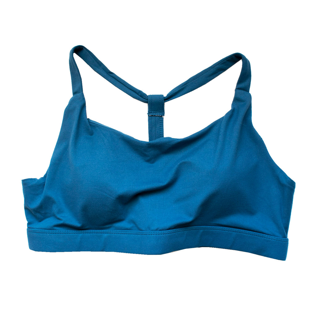 Plus Size Mountain Teal Blue Sports Bra | Runner Island®